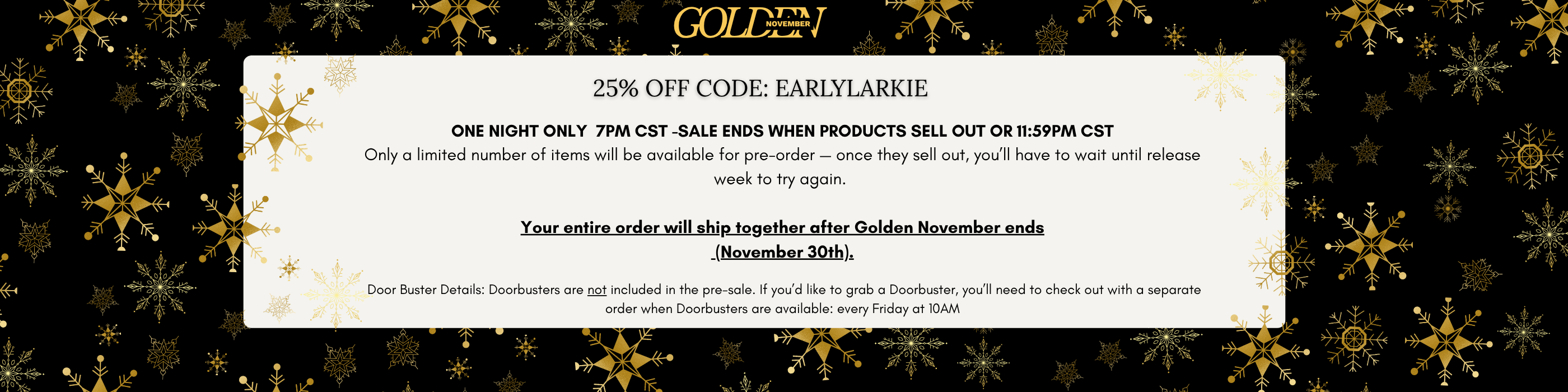 Golden November Larkie Night – Maple + Lark